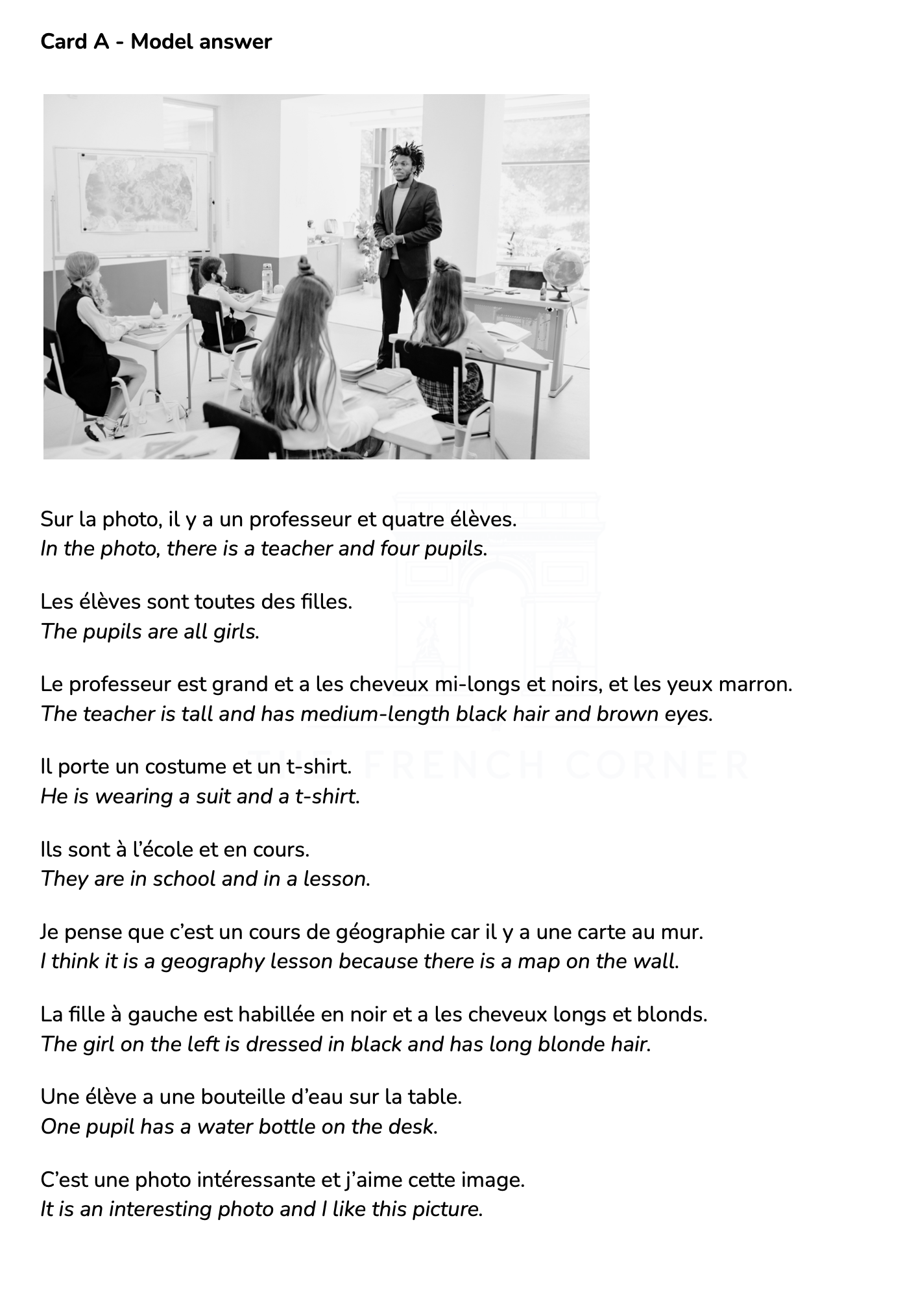 FREE 2026 AQA GCSE French Speaking Exam: Photo Card Practice | Teaching ...