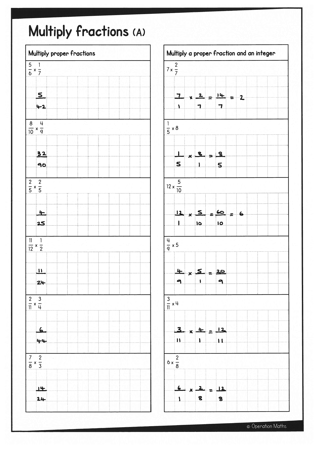 Multiply fractions | Teaching Resources