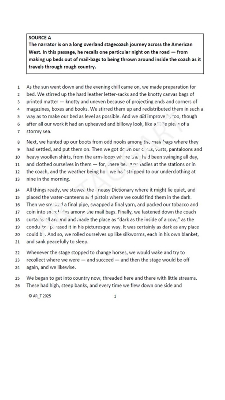 One AQA 2026 GCSE English Language Paper 1 | Models - (Twa) | Teaching ...