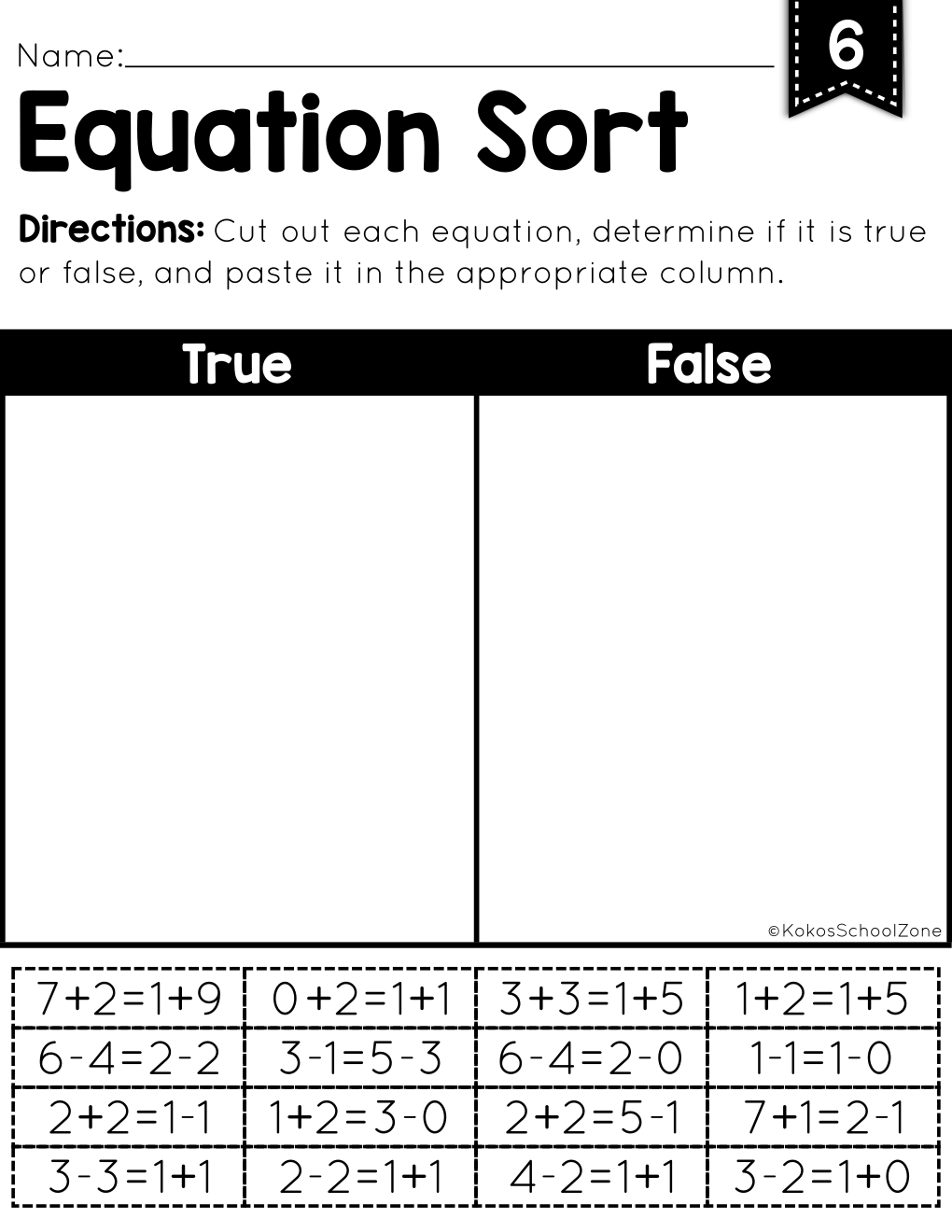 True or False Equations Worksheets | Balancing Equations | Year 1 & 2 ...