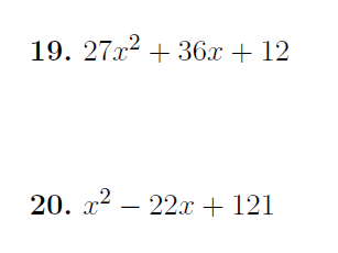 Expanding and factorising perfect squares worksheets (with solutions ...
