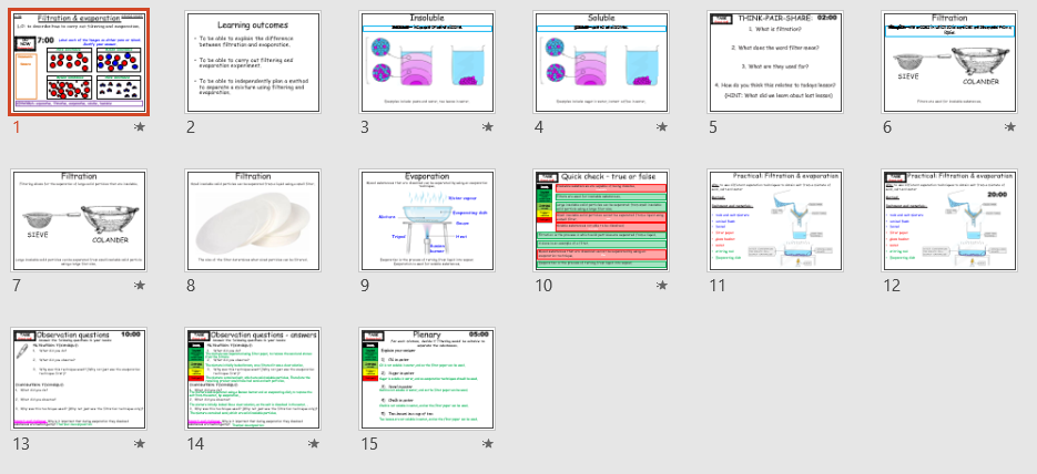 Year 7 - Particulate of nature L7 Filtration and evaporation with ...