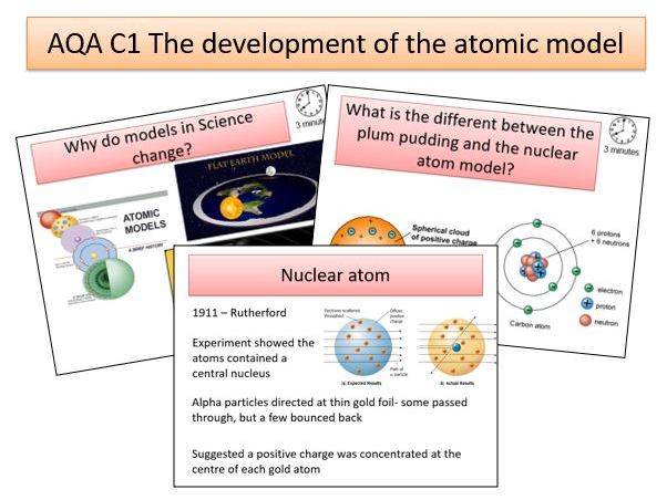 AQA C1 The development of the atomic model (Triple and Trilogy ...