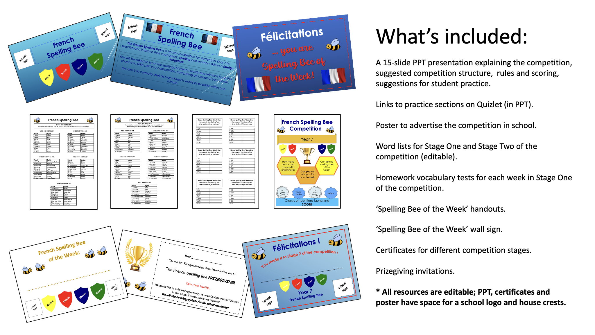 KS3 French Spelling Bee Competition Teaching Resources ks3-french-spelling-bee-competition-teaching-resources