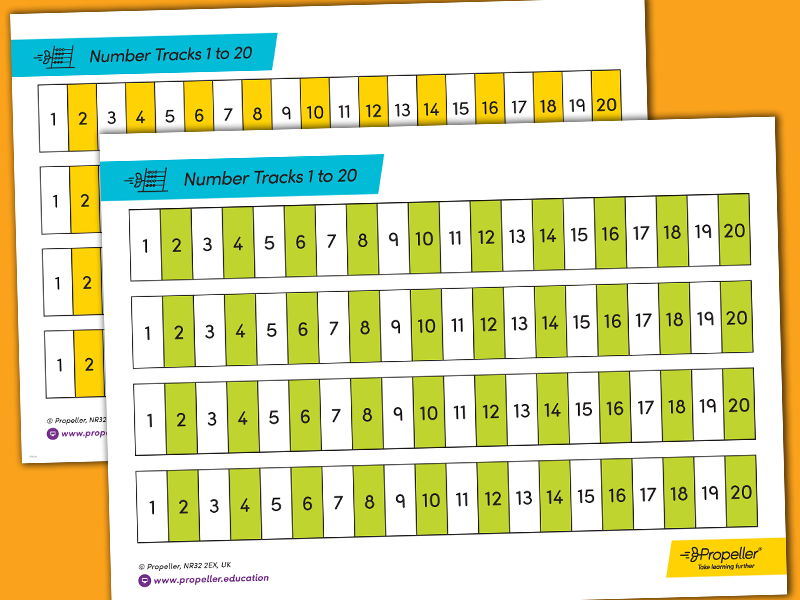 1 20 Number Tracks Teaching Resources