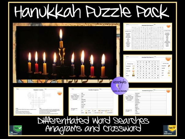 Hanukkah Puzzle Pack by Krazikas | Teaching Resources