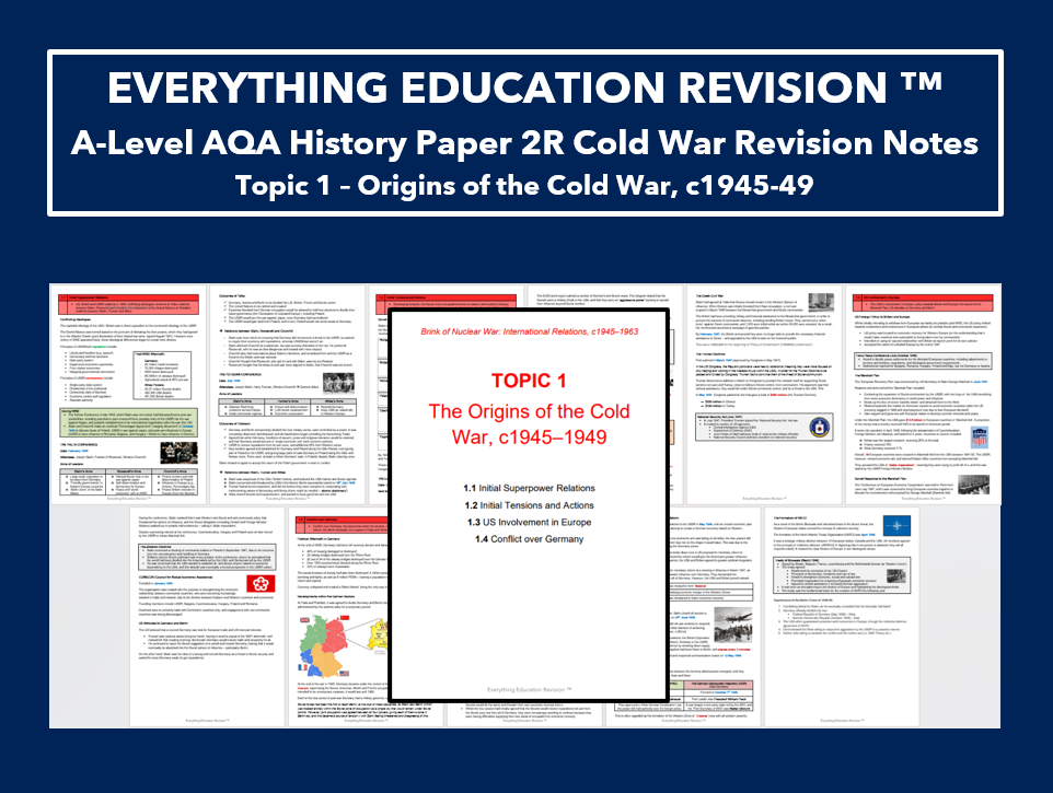 A-Level AQA History Revision Notes for Paper 2R – The Cold War, c1945 ...