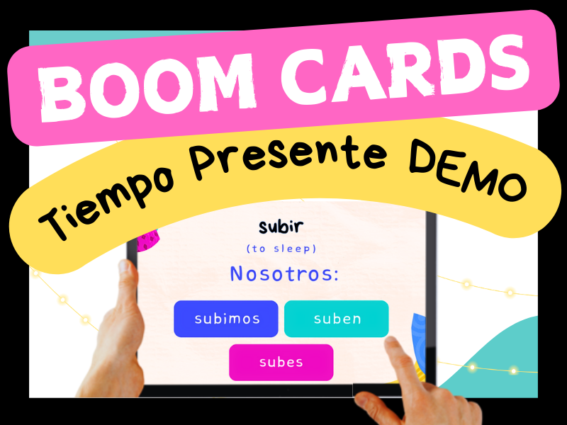 Spanish Present Tense DEMO | Interactive Activity | Digital Task Boom ...