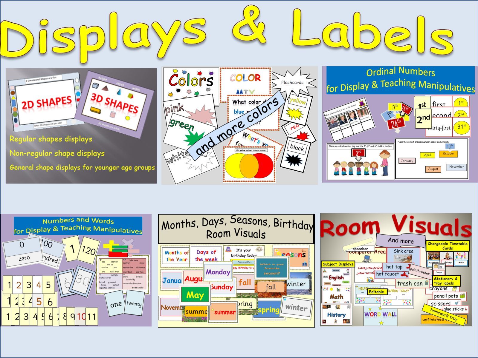 Room Visuals Resource - Bundle | Teaching Resources
