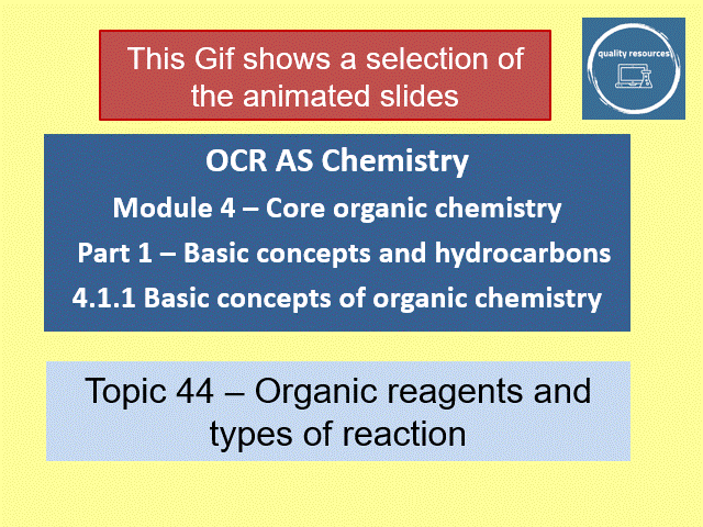 Organic reagents and types of reaction - OCR AS Chemistry | Teaching ...