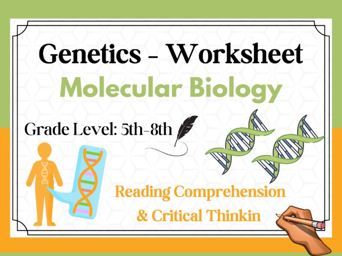 Molecular Biology: Reading Comprehension Passages & Questions ...
