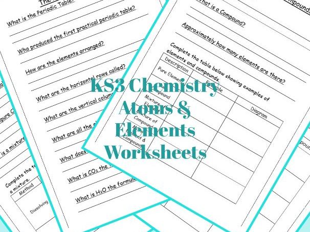 Atoms Worksheet Ks3
