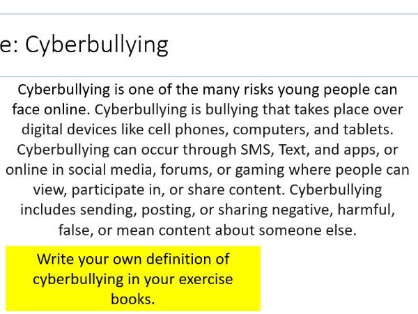 KS3 Cyberbullying | Teaching Resources