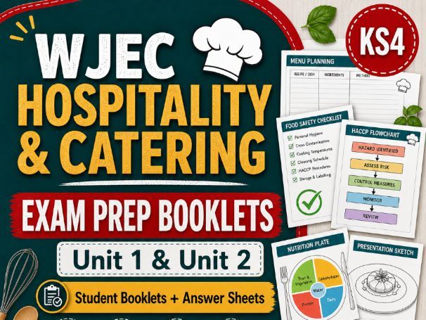 Hospitality and Catering Exam Prep Booklets | Unit 1 and Unit 2 ...