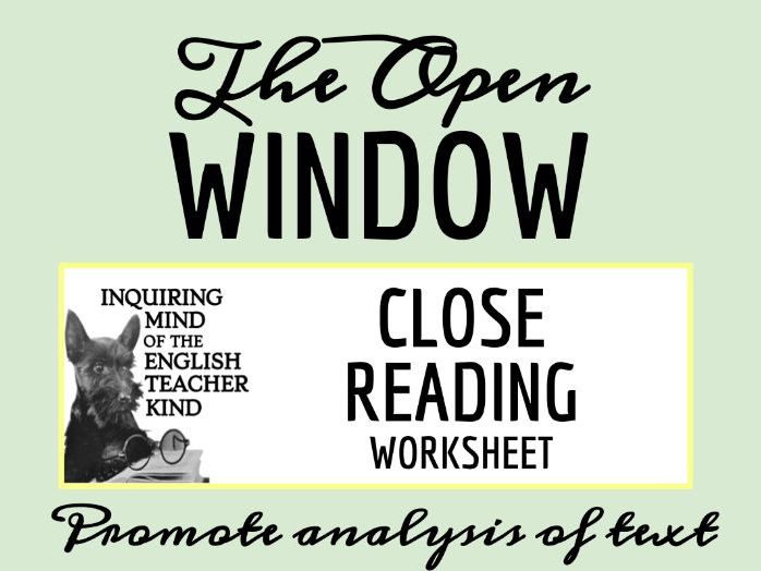 "The Open Window" by Saki Resource Bundle | Teaching Resources