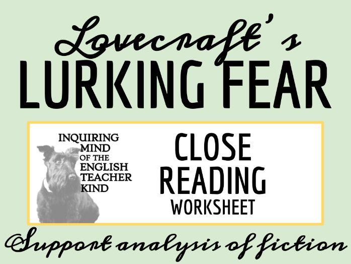 “The Lurking Fear” by H.P. Lovecraft Quiz and Close Reading Bundle ...