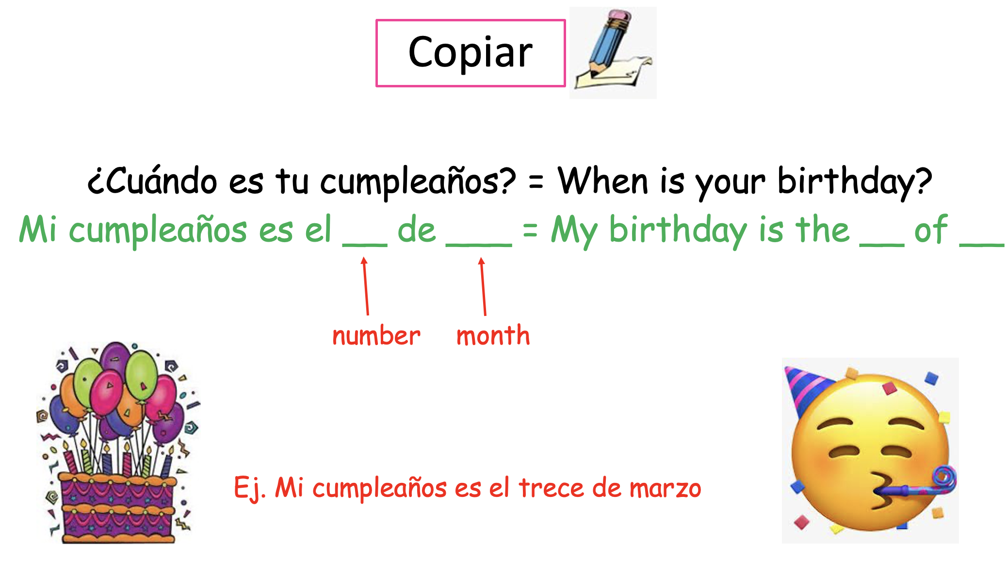 KS3 Spanish Viva 1 – Mi vida L6: ¿Cuándo es tu cumpleaños? (PPT ...