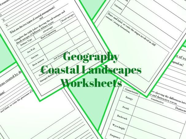 Geography Coastal Landscapes Worksheets | Teaching Resources