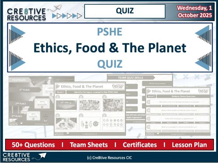 Ethics, Food & The Planet – Interactive Classroom Quiz | Teaching Resources