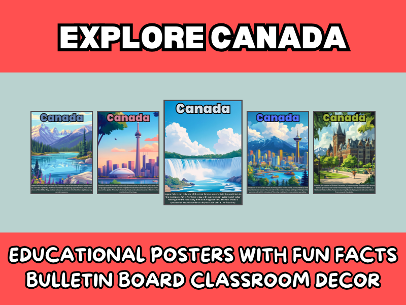 Explore Canada – Educational Posters with Fun Facts | Bulletin Board ...