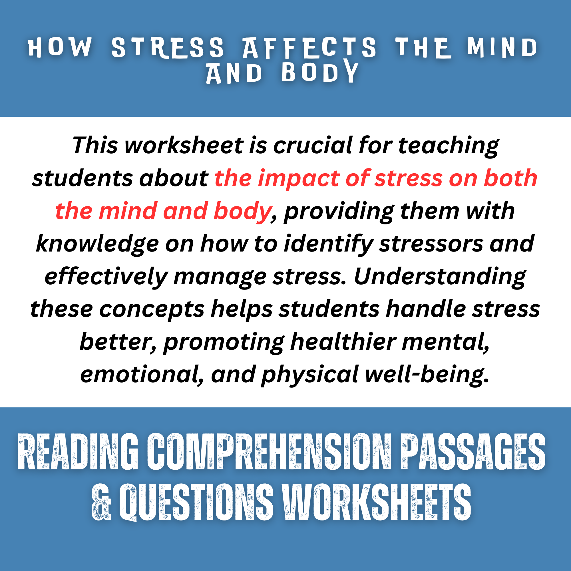 How Stress Affects the Mind and Body -Psychology and Human Behavior ...