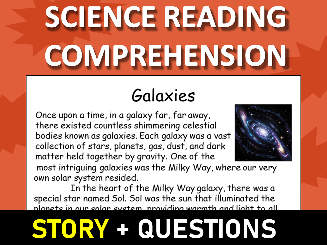 Galaxies Reading Science Story Comprehension Questions Worksheet ...