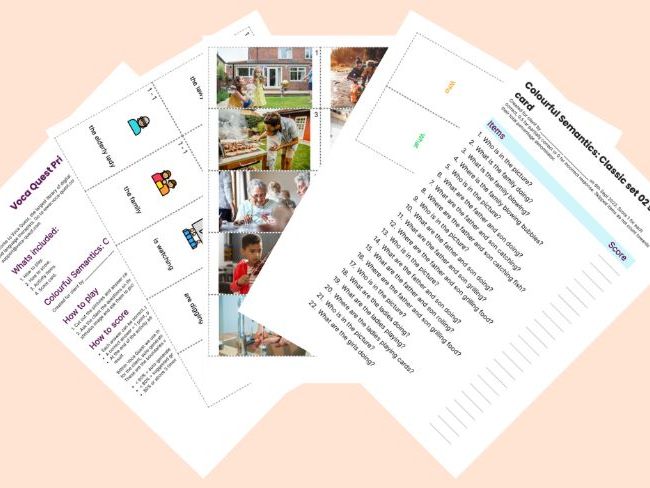 Colourful Semantics Classic Set 02 - Voca Quest Printable | Teaching ...