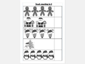 Touch counting Christmas themed | Teaching Resources