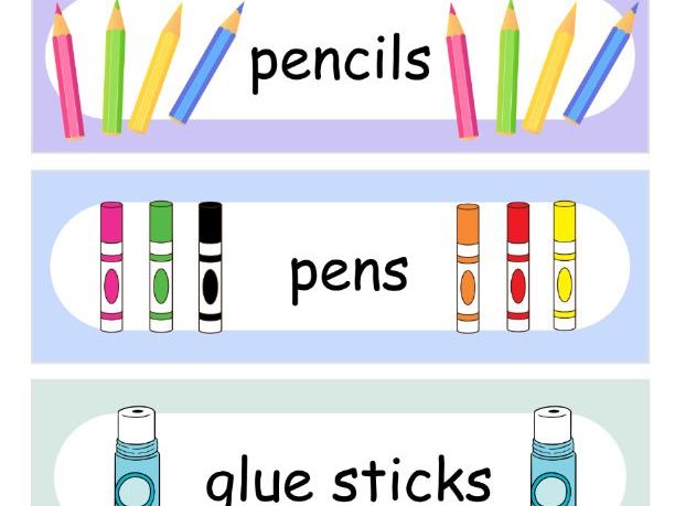 Pastel dyslexia friendly tray labels | Teaching Resources