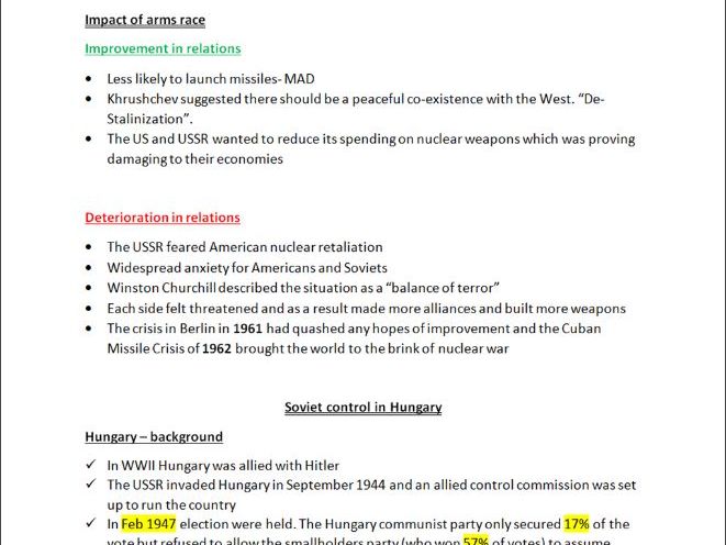 Complete notes on superpower relations and cold war (1941-91) - 25 ...