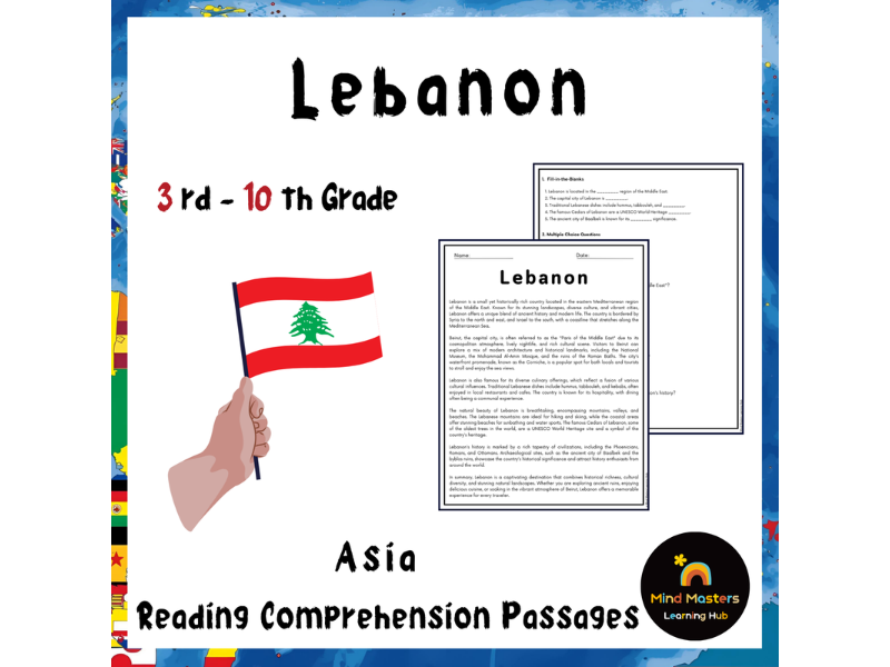 Asia Reading Comprehension Passages & Questions Worksheets Bundle#1 ...