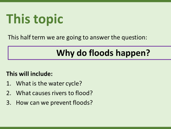 KS3 Rivers and flooding scheme of work | Teaching Resources