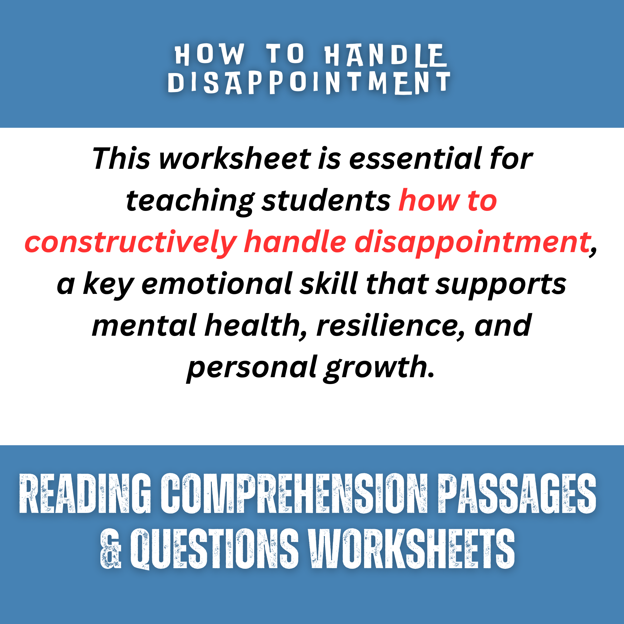 How to Handle Disappointment -Psychology and Human Behavior Reading ...