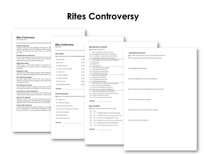 Rites Controversy | Teaching Resources