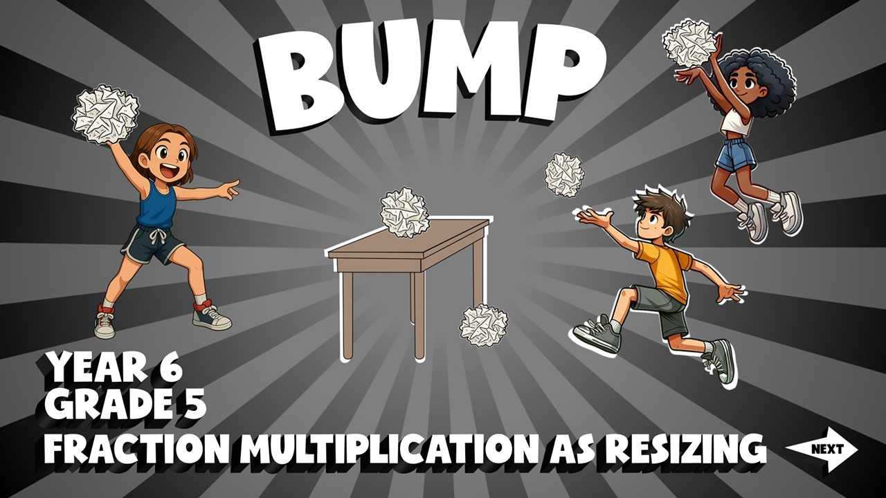 Fraction Multiplication as Resizing BUMP Maths Game | No-Prep Year 6 ...