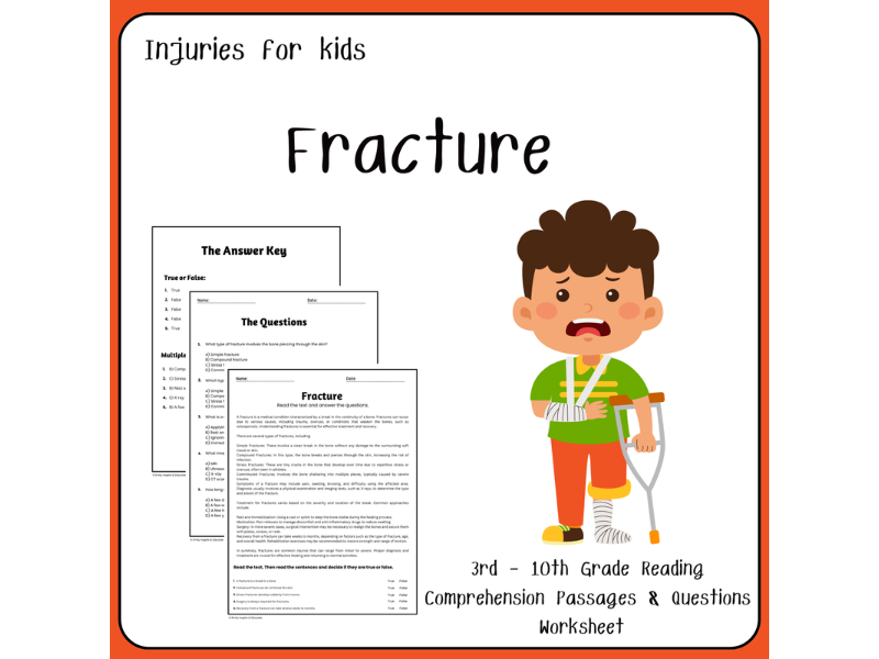Fracture - Reading Comprehension Passages & Questions Worksheets ...