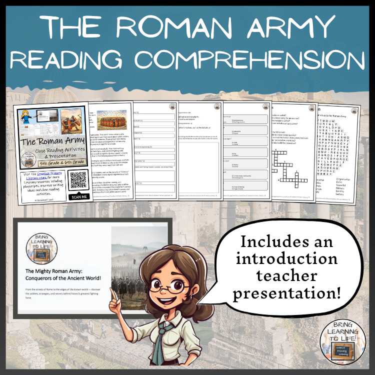 Roman Army Reading Comprehension Activities | Year 5 or Year 6 ...