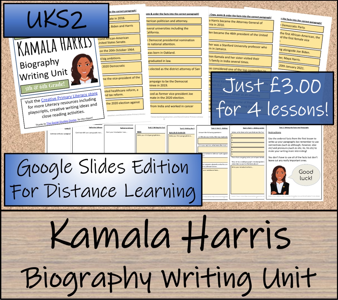 UKS2 Kamala Harris Biography Writing Unit | Digital & Print | Teaching ...