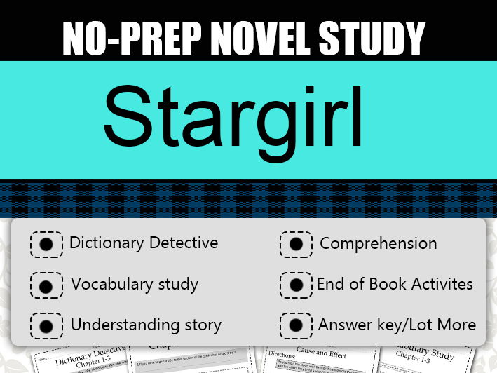 Stargirl Novel Study-Chapter wise activites-Complete Novel Study ...