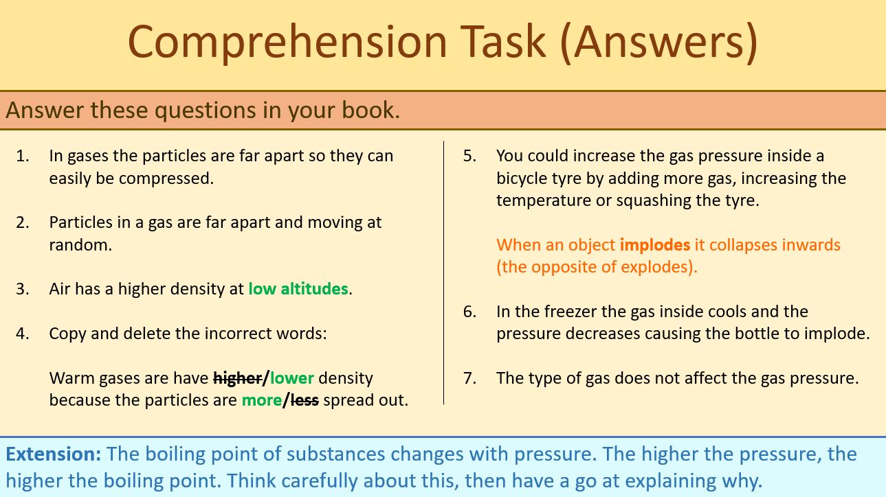 Pressure in Gases ~ KS3 ~ Year 8 | Teaching Resources
