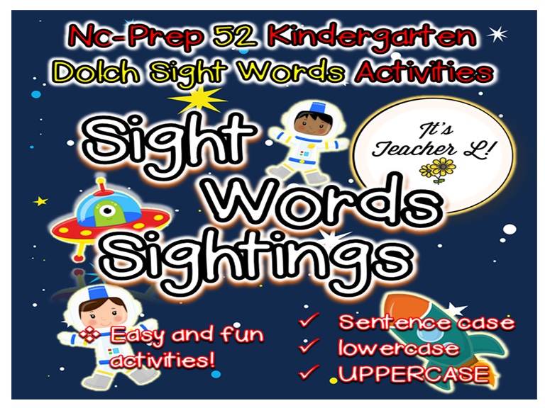 Dolch Sight Words No-Prep Kindergarten Worksheets | Teaching Resources