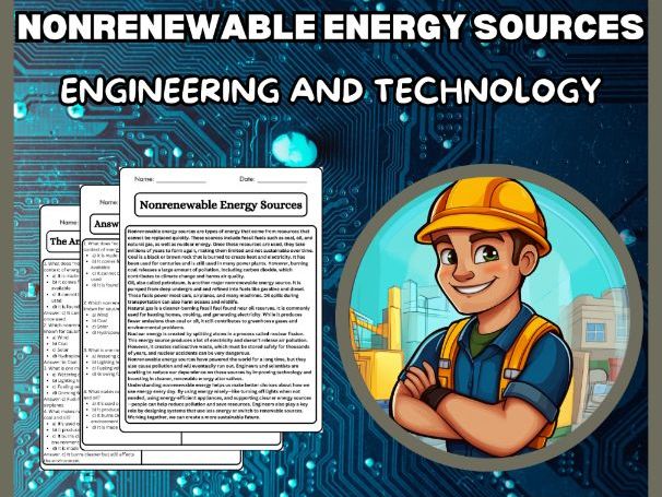 Nonrenewable Energy Sources Reading Comprehension Passages & Questions ...