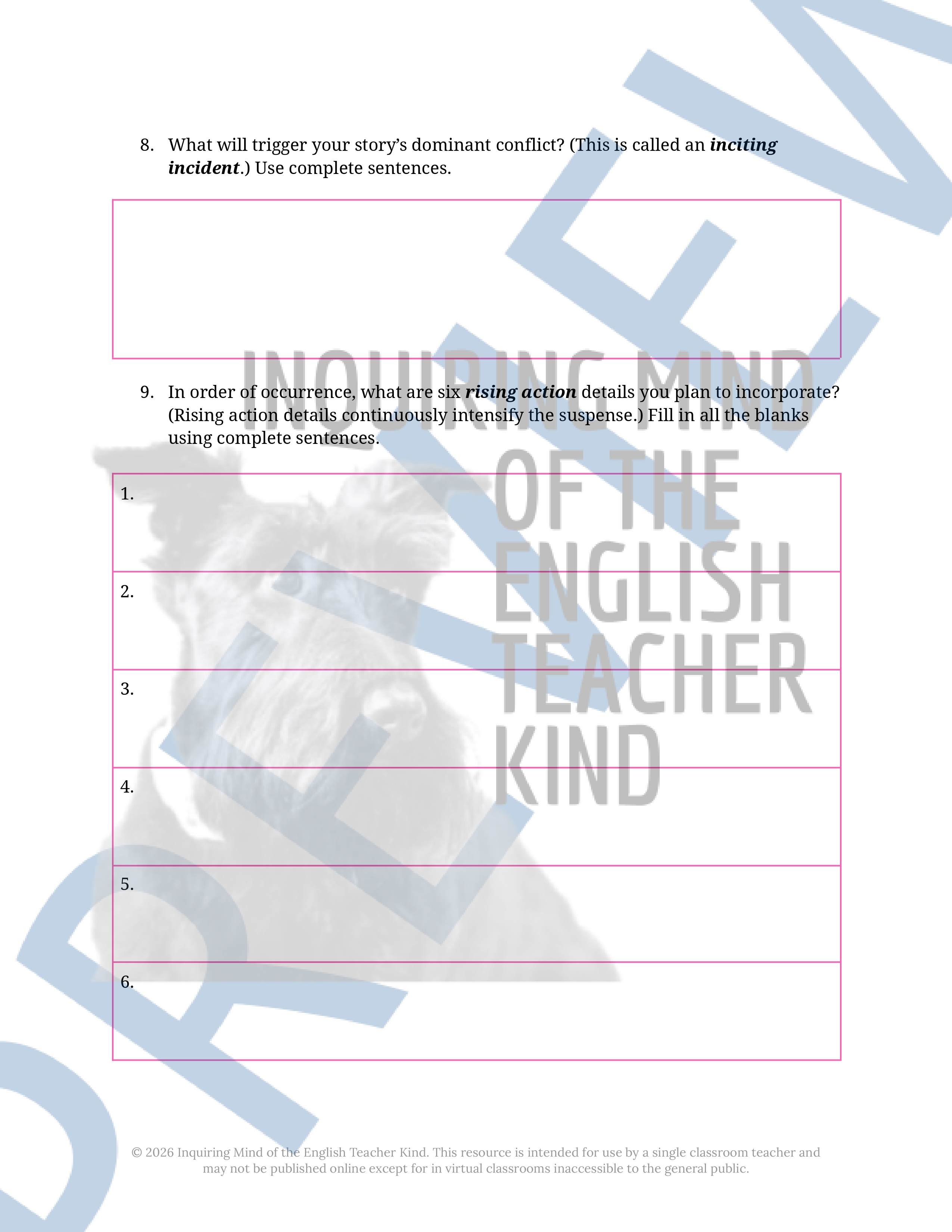 Creative Writing Unit Plan and Narrative Project | Love Stories ...