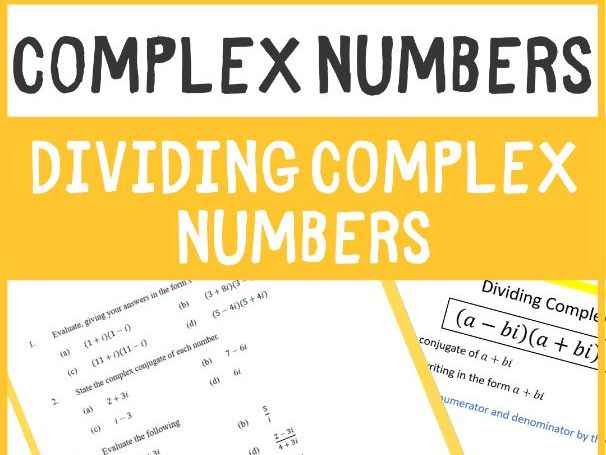 Dividing Complex Numbers Lesson Teaching Resources