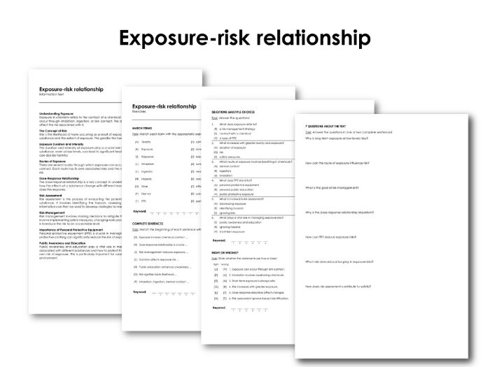 Exposure-risk relationship (Infotext and Exercises) | Teaching Resources