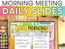 Morning Meeting Slides | Teaching Resources