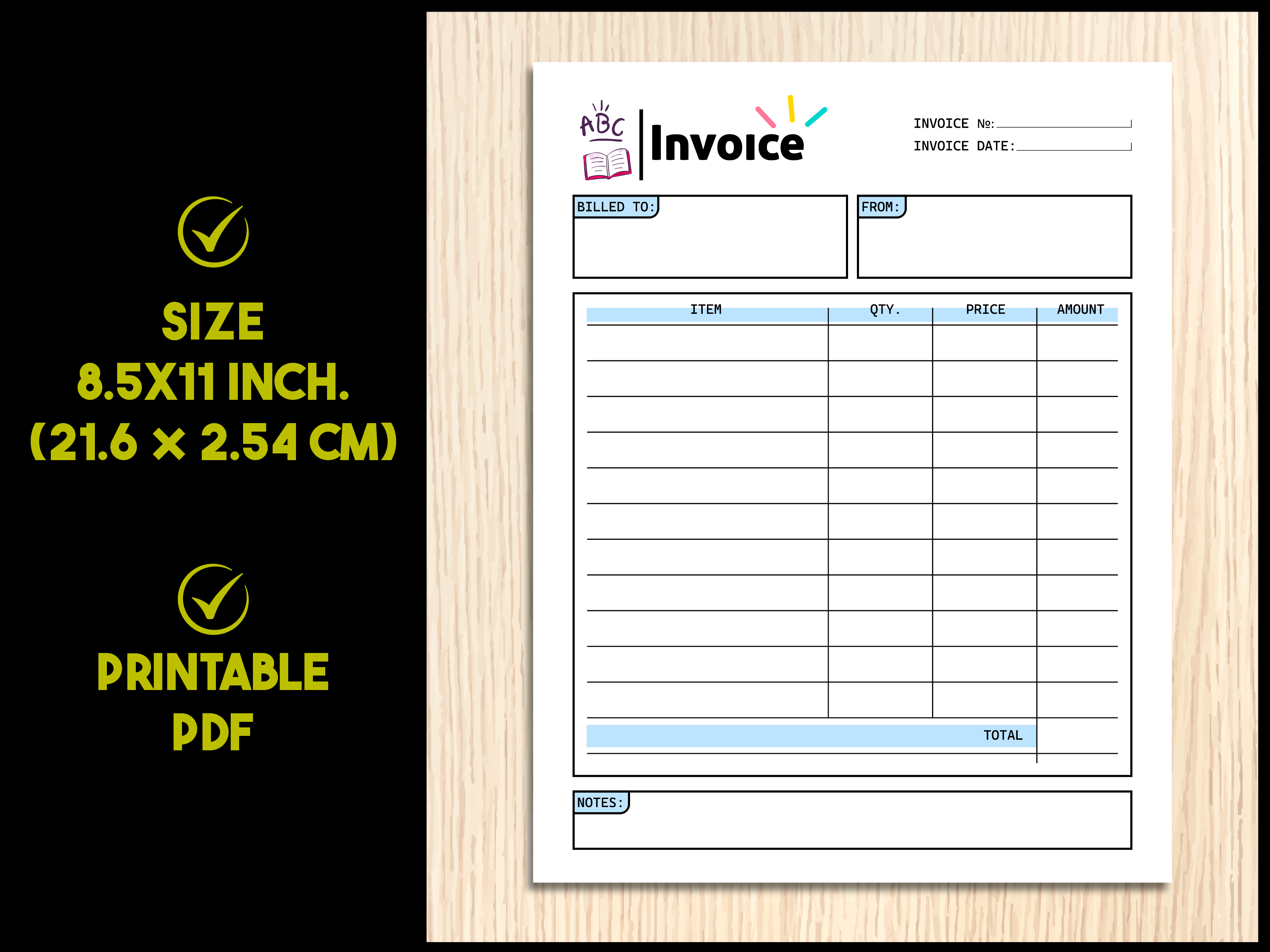 Daycare Invoice Template | Printable Childcare Billing & Fee Receipt Form | Teaching Resources