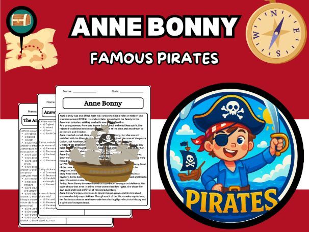 Anne Bonny - Famous Pirates Reading Comprehension Passages & Questions ...