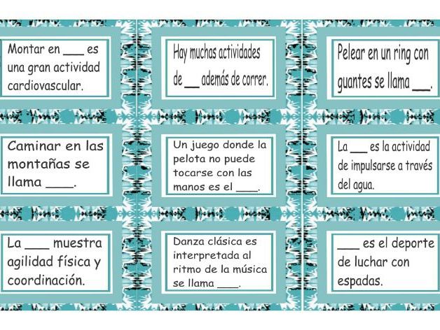 Sports and Exercise Spanish 4 Worksheet-2 Game-1 Exam Bundle | Teaching ...