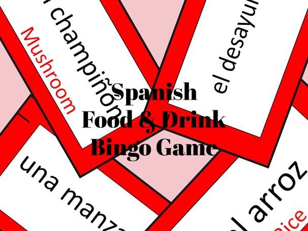Spanish Food and Drink Bingo Game Activity | Teaching Resources